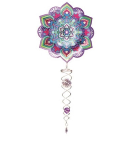 14" Mandala Lotus Mini-Set Wind Spinner #775 Spinfinity Designs ...