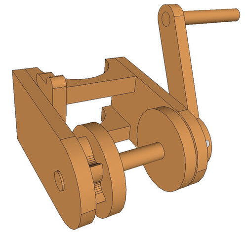 Ratcheting Pulley Crank | Evening Woodworker