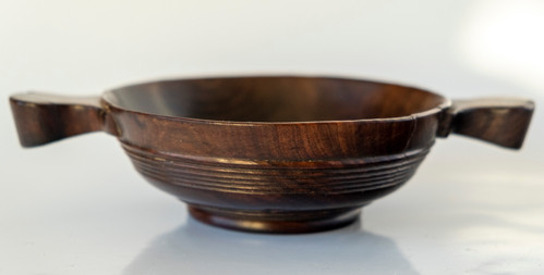 A rare late 18th Century Scottish turned laburnum wood twin lug Quaich ...