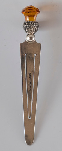 A silver and citrine paste thistle flower bookmark by Adie & Lovekin ...