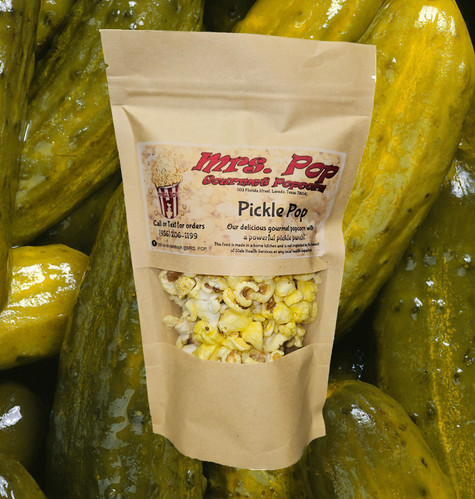 Pickle Pop Gourmet Popcorn | Mrs. Pop Popcorn