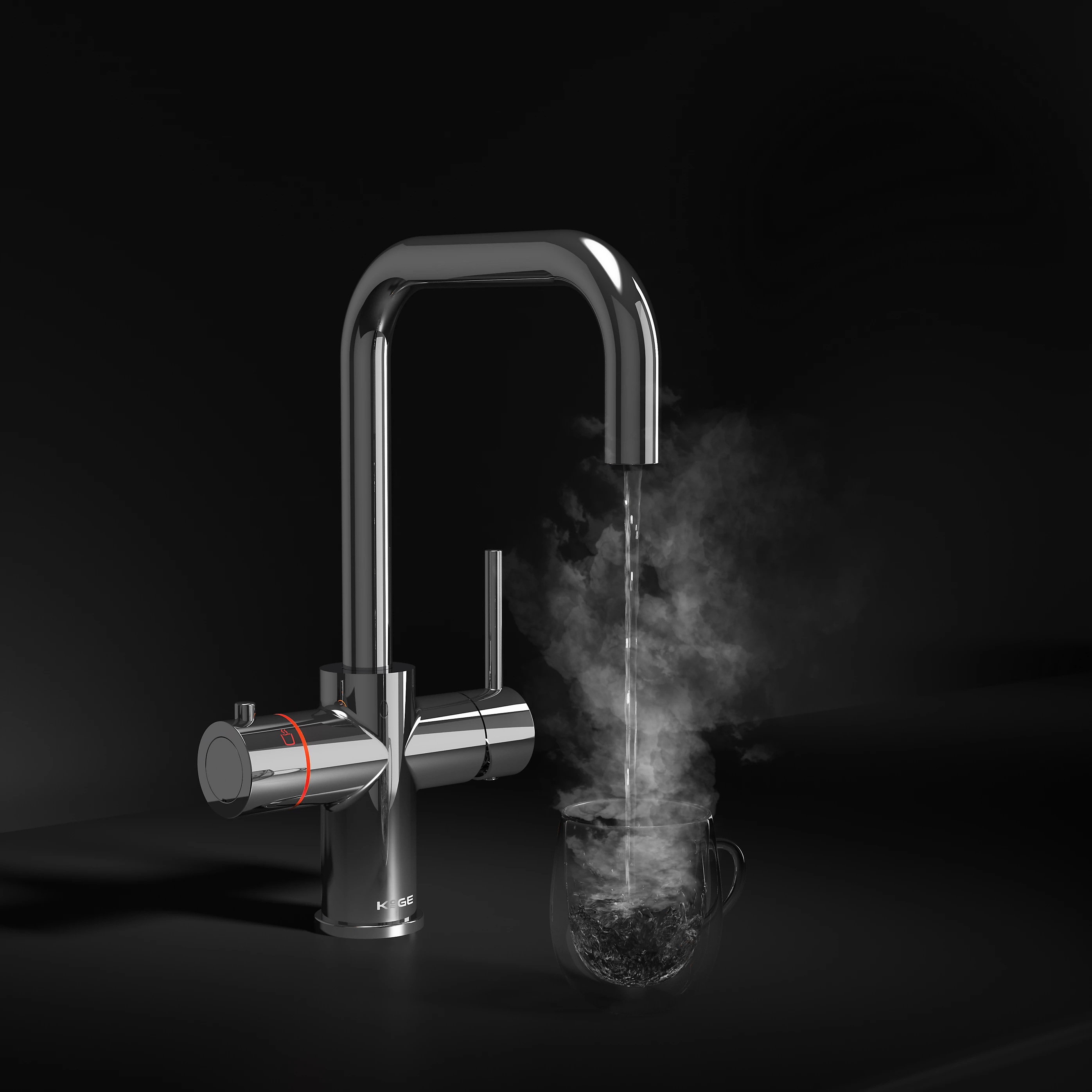 Koge boiling water tap complete kit. chrome D tap | Carlisle DIY - Goole