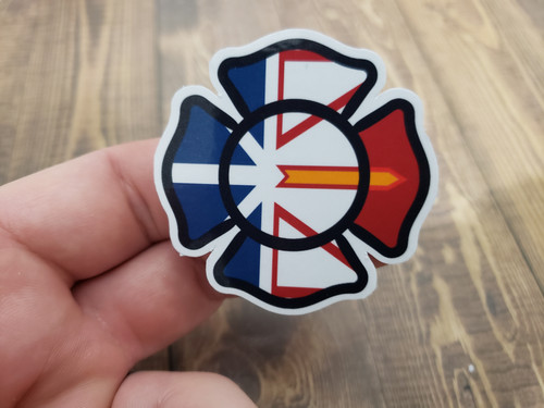 Newfoundland & Labrador Flag - Maltese Cross Sticker | FirstResponseProduct
