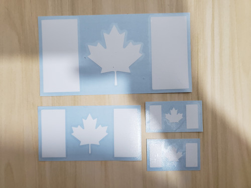 CLEARANCE | White Canadian Flag Decals | FirstResponseProduct