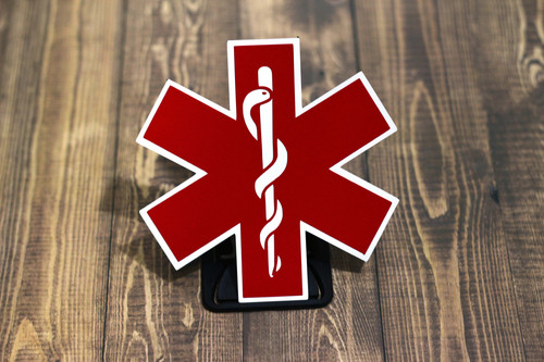 Star of Life Decal | Red on White | FirstResponseProduct