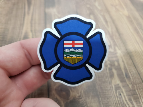 Alberta Flag - Maltese Cross Sticker | FirstResponseProduct