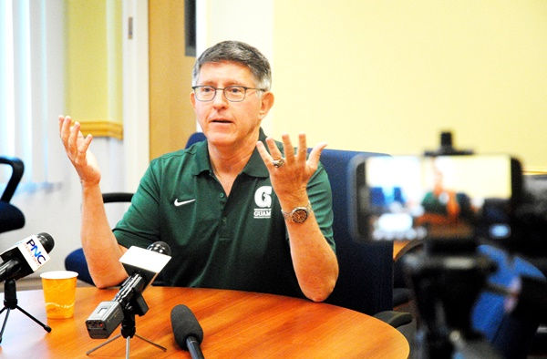 University of Guam’s new president meets the press
