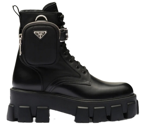 Prada Monolith Pouch Ankle Boots | LuxuryCoutureCDMX