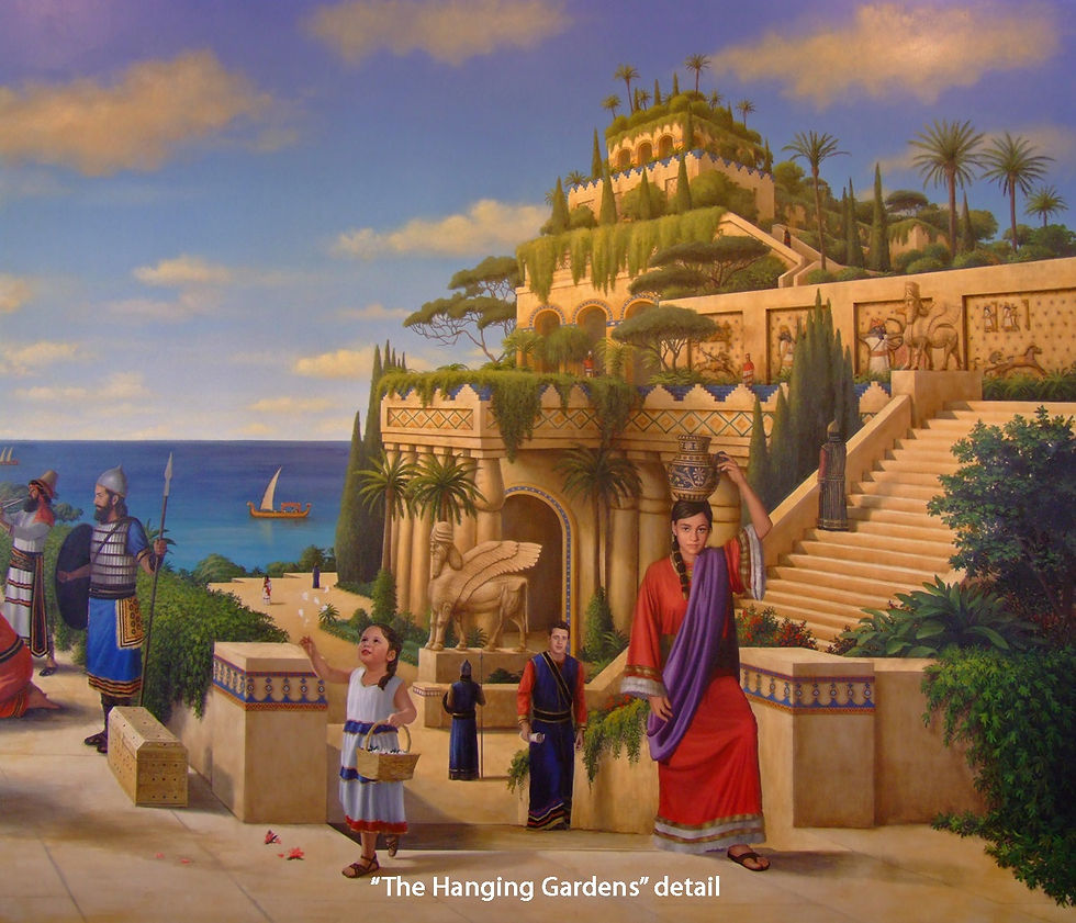 Murals | The Arrival of Queen Semiramis | Lee Casbeer Fine Art