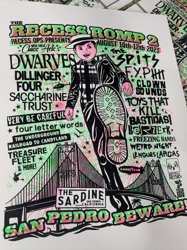 Recess Romp 2 Screened Poster 19"x25" (Limited!!) | Recess Records