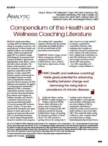 Compendium of Health & Wellness Coaching | Wellcoaches