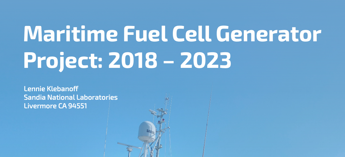 Maritime Fuel Cell Generator Project: 2018 – 2023