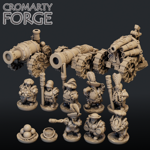 City Dwarfs 10mm 3D Printed Artillery | cromarty forge
