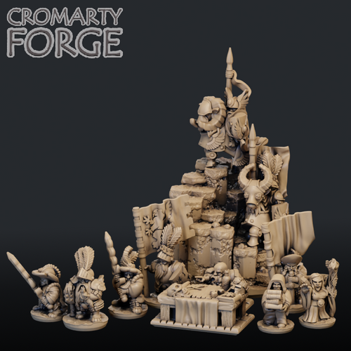 City Dwarfs 10mm 3D printed Command Set | cromarty forge