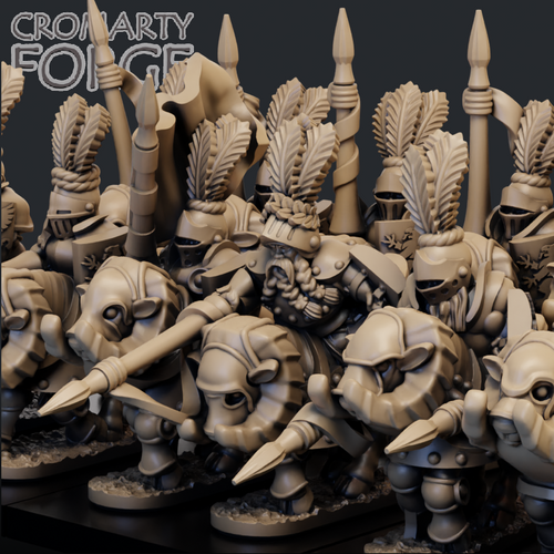City Dwarfs 10mm 3D Printed Knights | cromarty forge