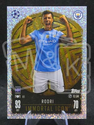 II1 Rodri Immortal Icons Match Attax 2024/25 1st Edition | M & K Sports ...