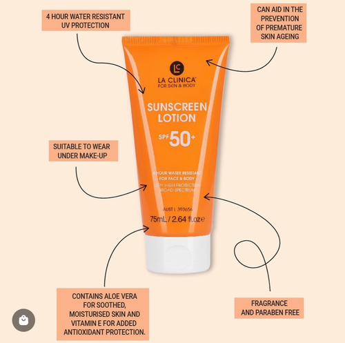 Sunscreen Lotion SPF50 | Afterglow Beauty