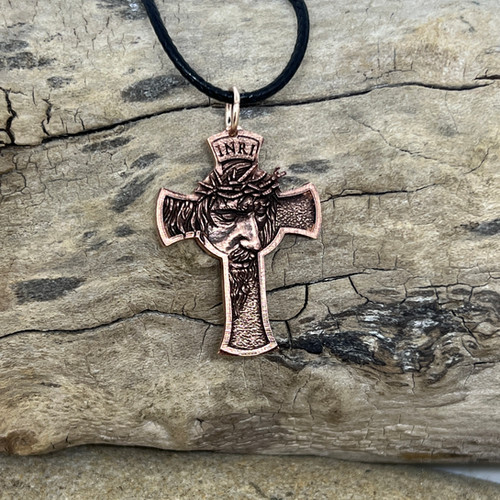 Crucifix cross made from a penny coin | Spend it or Wear it