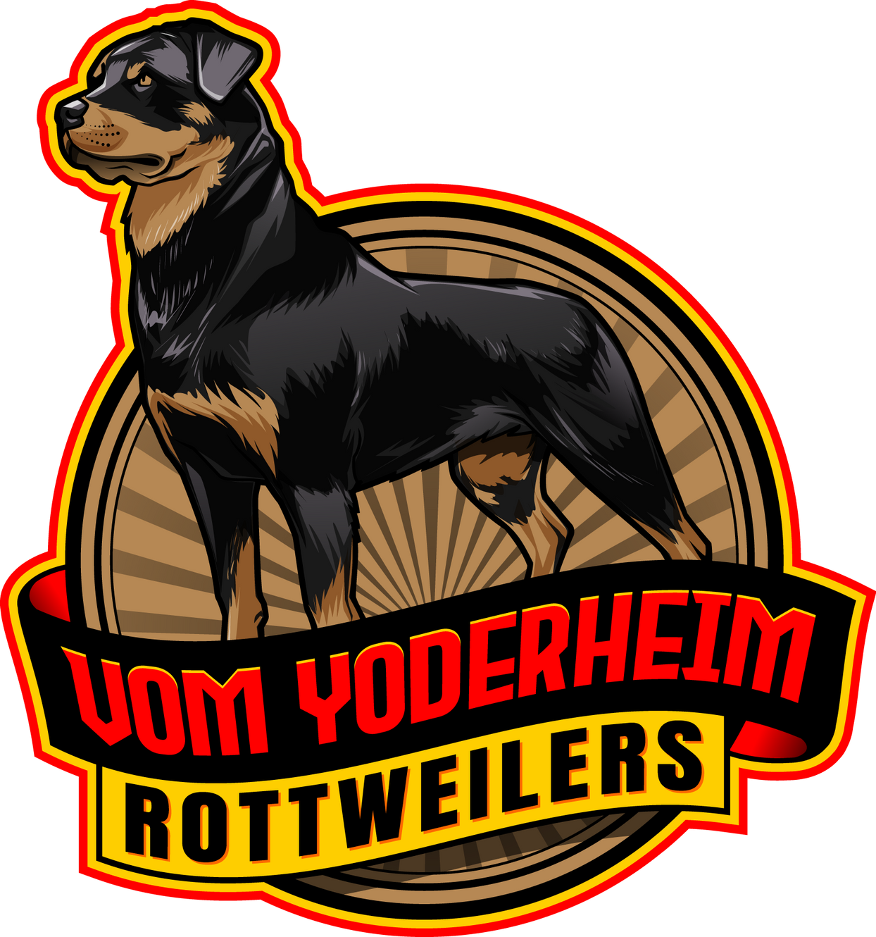 Red Rottweiler Logo