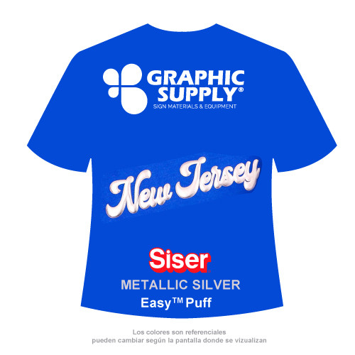 VINIL TEXTIL SISER EASY PUFF METALLIC SILVER | Graphic Supply RD