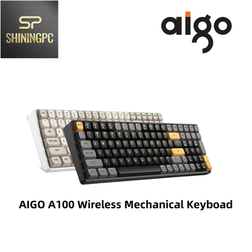 Aigo A100 Gaming Mechanical Keyboard 2.4G Wireless USB Type-c Wired ...