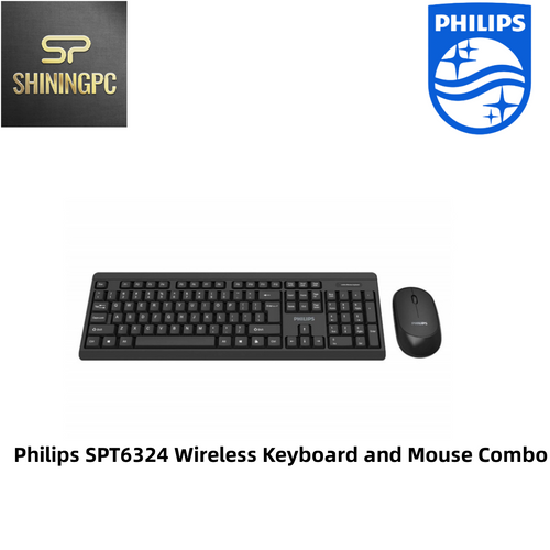 Philips SPT6324 Wireless Keyboard and Mouse Combo | Ambidextrous, Low ...