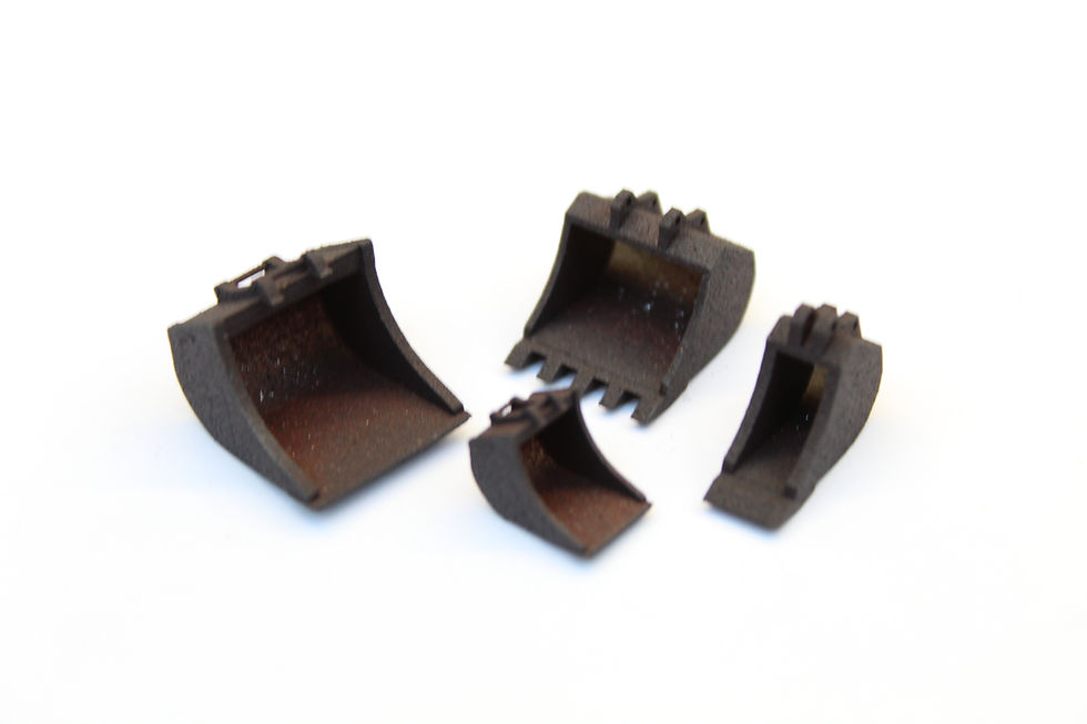 Digger Buckets - RUSTY - Pack of 4 1:76 OO Gauge Model Railway ...