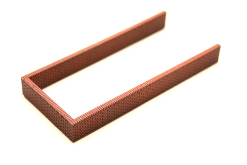 OPEN END Brick Bund for 92mm Fuel Tank - RED BRICK - 1:76 OO Gauge ...