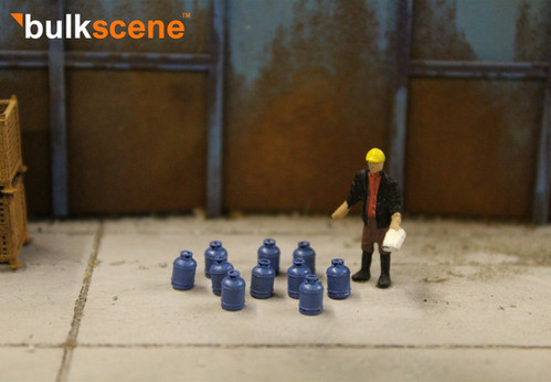 Blue Small Gas Bottles - Pack of 10 | goodwoodscenics