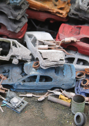 Scrap Crashed Car - C - Multi Colour - Pack of 5 | goodwoodscenics