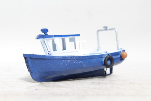 Fishing Boat - BLUE/WHITE - 1:76 OO Gauge Model Railway | goodwoodscenics