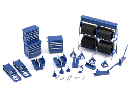 Car Garage Accessories Pack - BLUE - 1:76 OO Gauge Model Railway ...
