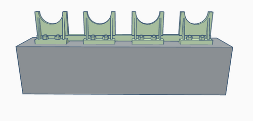 2.4mm Pipeline 4 Row Concrete Block Supports - Industrial Green - Pack ...