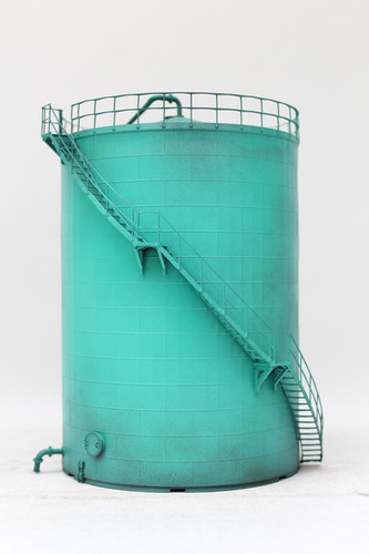 Large Oil Storage Tank with stairs 165mm - GREEN - 1:76 OO Gauge Model ...