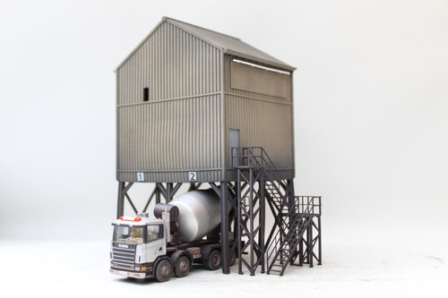Cement Lorry Loading Building KHAKI 1:76 OO Gauge Model Railway ...