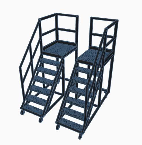 Locomotive Cab Access Steps Pair - Unpainted | goodwoodscenics