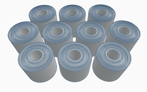 14mm Steel Coils 'eye to sky' (x10) - UNPAINTED | goodwoodscenics