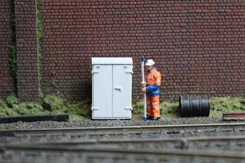 Relay Box 4 Door - CLOSED - Light Grey - Pack of 2 | goodwoodscenics