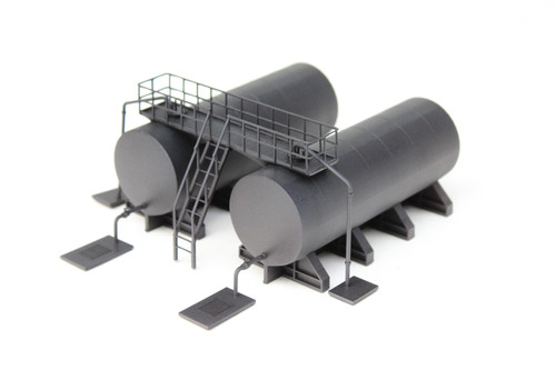 Diesel Fuel Tanks - TWIN - BLACK - 1:76 OO Gauge Model Railway ...
