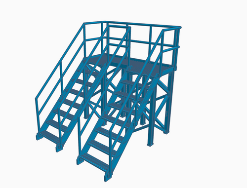 20mm Bund Stairs Up & Over - LIGHT BLUE | goodwoodscenics