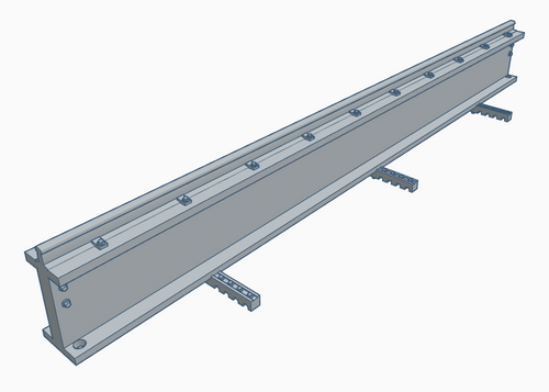 Crane Girder Power Rail - 80mm - UNPAINTED - Pack of 1 | goodwoodscenics