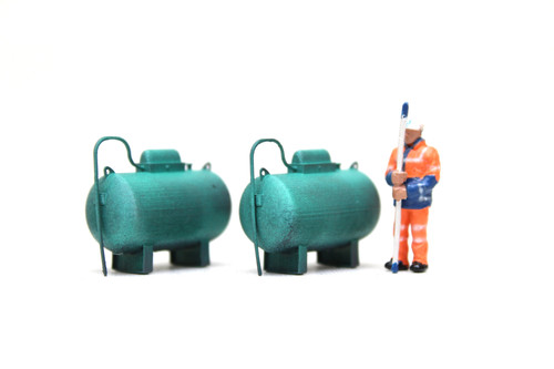 Domestic Small Oil Tanks - Green - Pack of 2 | goodwoodscenics