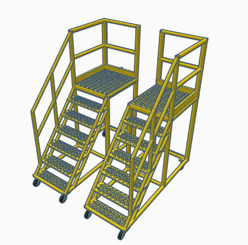 Locomotive Cab Access Steps Pair - Yellow | goodwoodscenics