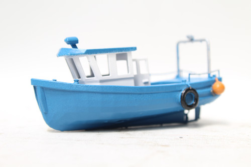 Fishing Boat - LIGHT BLUE - 1:76 OO Gauge Model Railway | goodwoodscenics