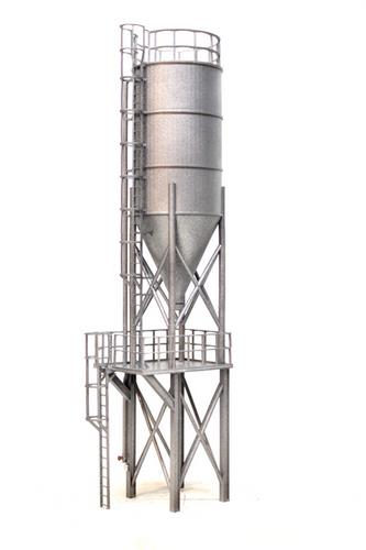 Tall Industrial Silo on Platform - GALV GREY - 1:76 OO Gauge Model ...