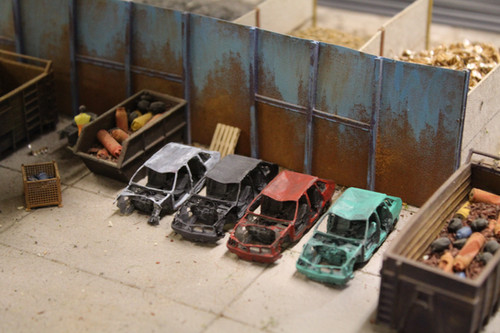 Scrap Car Gutted - WHITE - Pack of 3 | goodwoodscenics