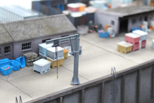 Dockside Swivel Jib Crane - GALV GREY - 1:76 OO Gauge Model Railway ...