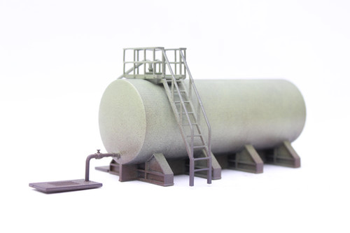 Large Diesel Fuel Tank - SINGLE - GREEN - 1:76 OO Gauge Model Railwa ...
