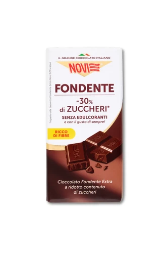 Novi Fondente Extra Dark Chocolate 30% Less Sugar 100g | Mediterraneo Foods