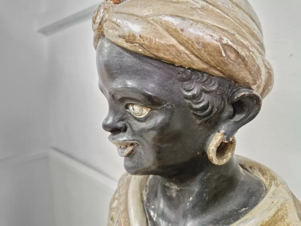 19th Century Venetian Statue in Polychromed wood | Rocaille